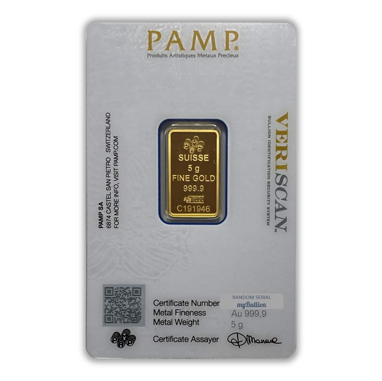 PAMP Lady Fortuna 5 Gram Bar - myBullion